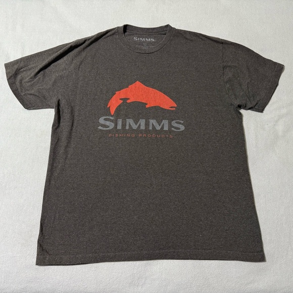 Simms | Shirts | Simms Tshirt Mens Large Brown Short Sleeve Fishing ...